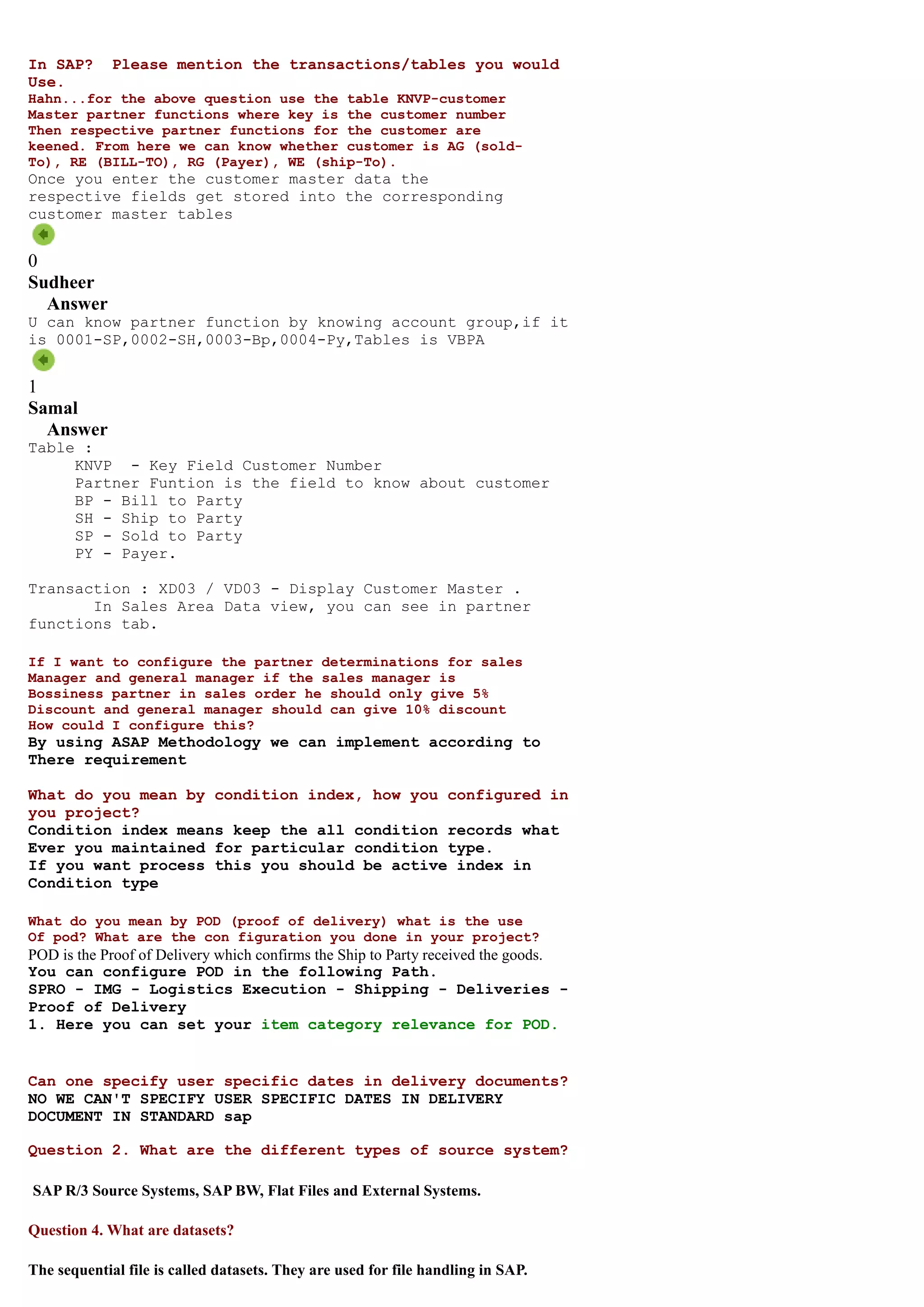 Sap sd quest_answer_2009061511245119496 | PDF