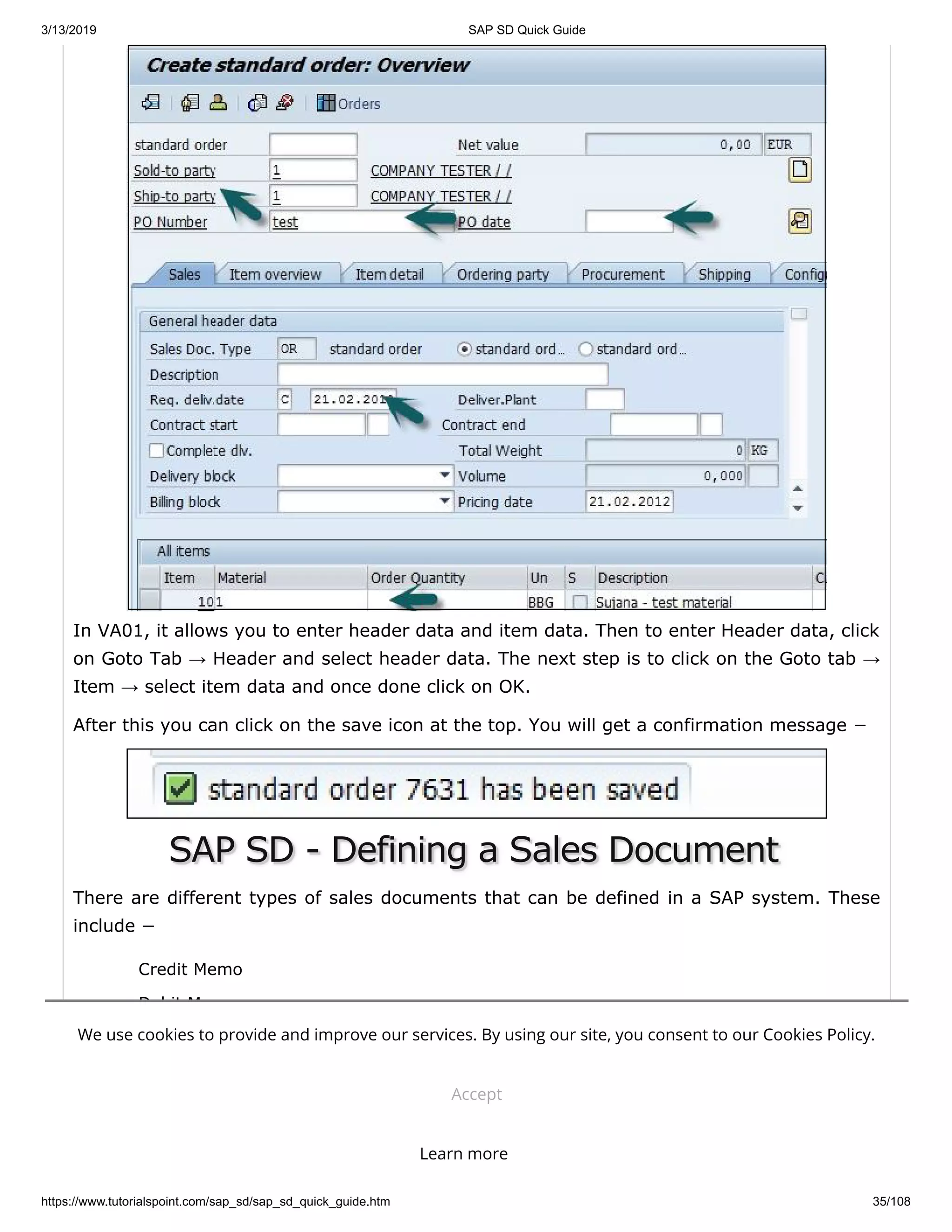 Sap sd quick guide | PDF