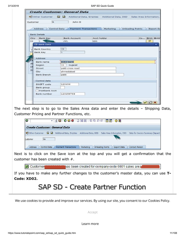 Sap sd quick guide | PDF