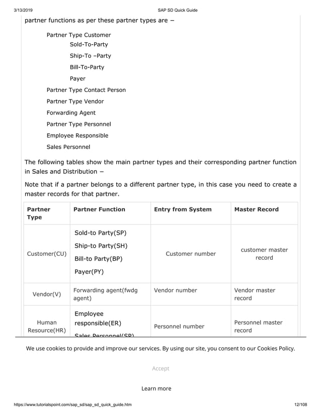 Sap sd quick guide | PDF