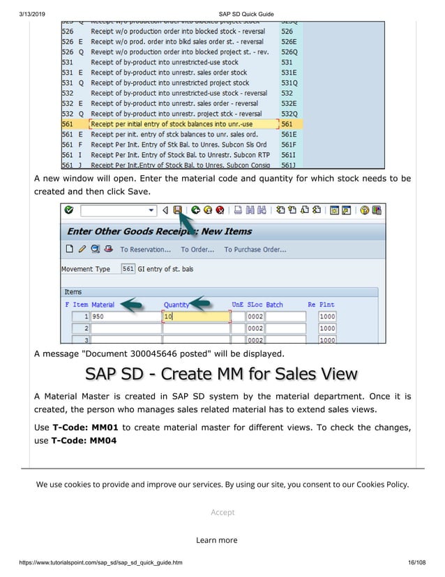Sap sd quick guide | PDF