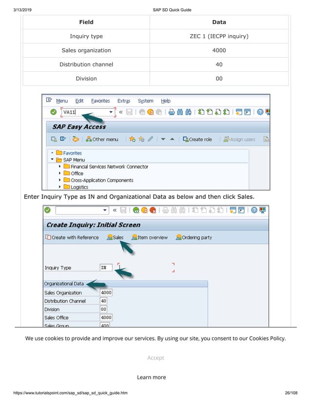 Sap sd quick guide | PDF