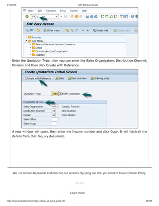 Sap sd quick guide | PDF
