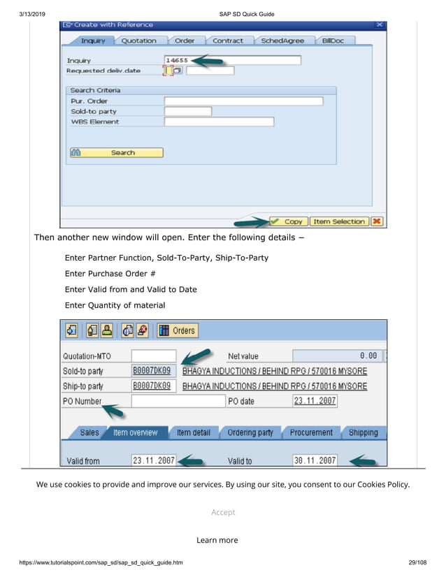 Sap sd quick guide | PDF