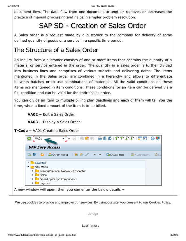 Sap sd quick guide | PDF