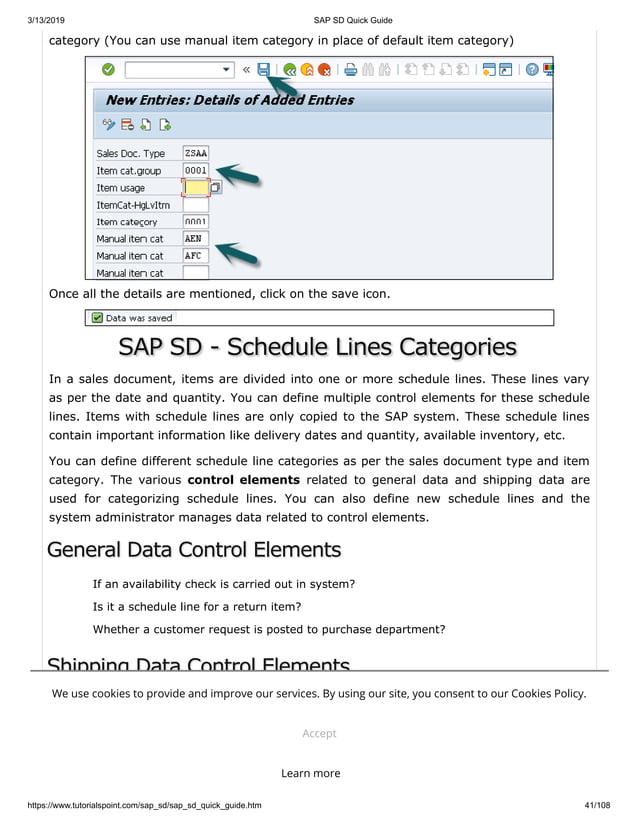 Sap sd quick guide | PDF