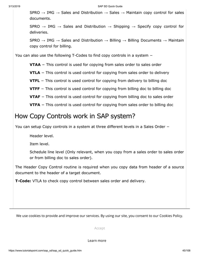 Sap sd quick guide | PDF