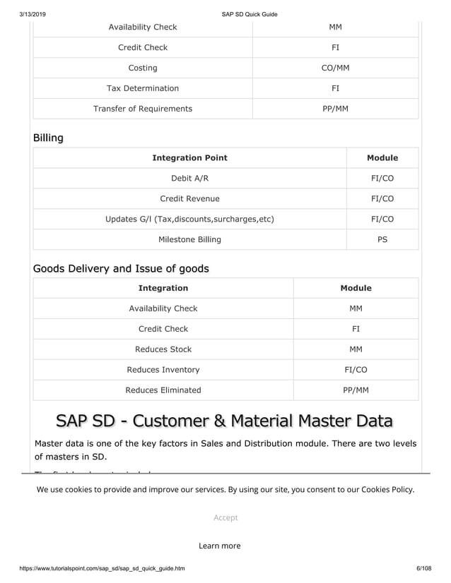 Sap sd quick guide | PDF