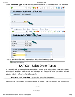 Sap sd quick guide | PDF