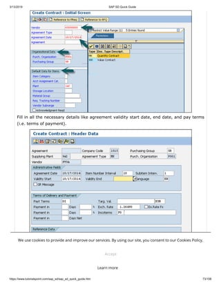 Sap sd quick guide | PDF
