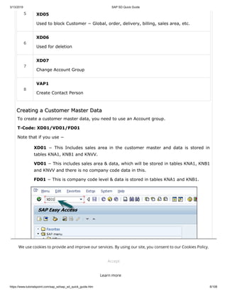 Sap sd quick guide | PDF