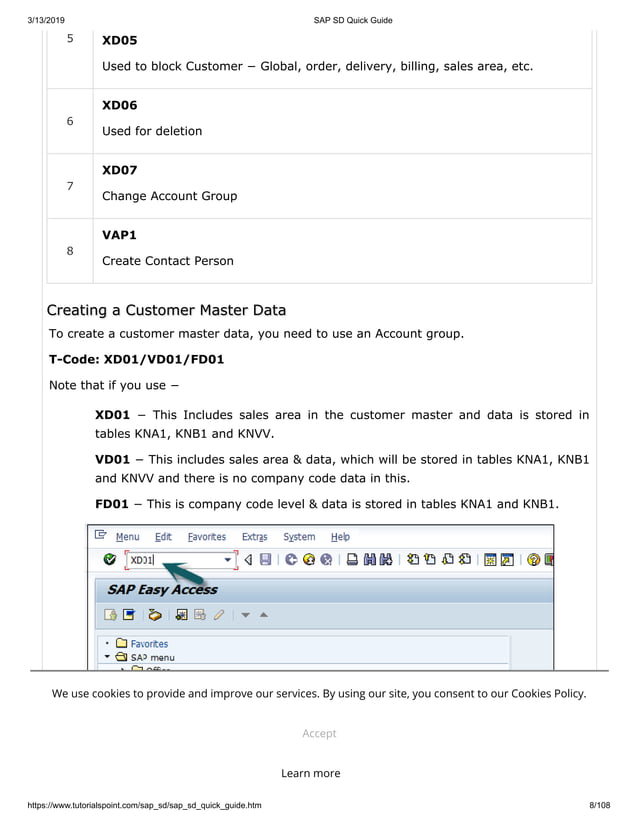 Sap sd quick guide | PDF