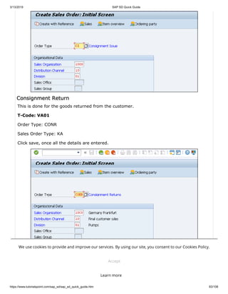 Sap sd quick guide | PDF