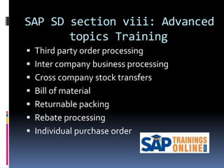 Sap sd(sales& distribution) | PPTX | Sales | Business