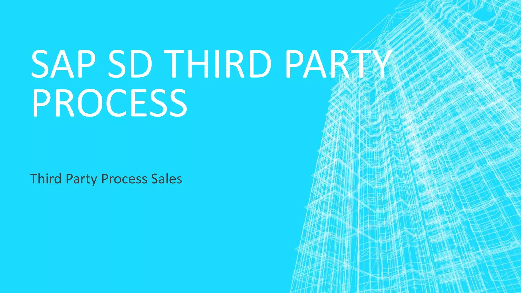 SAP SD third party process | PDF