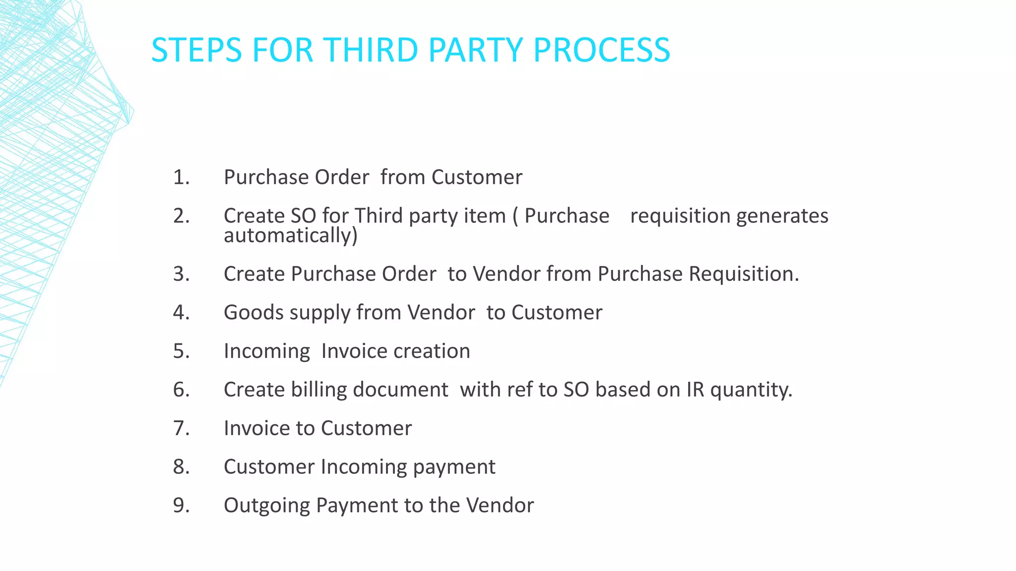 SAP SD third party process | PDF