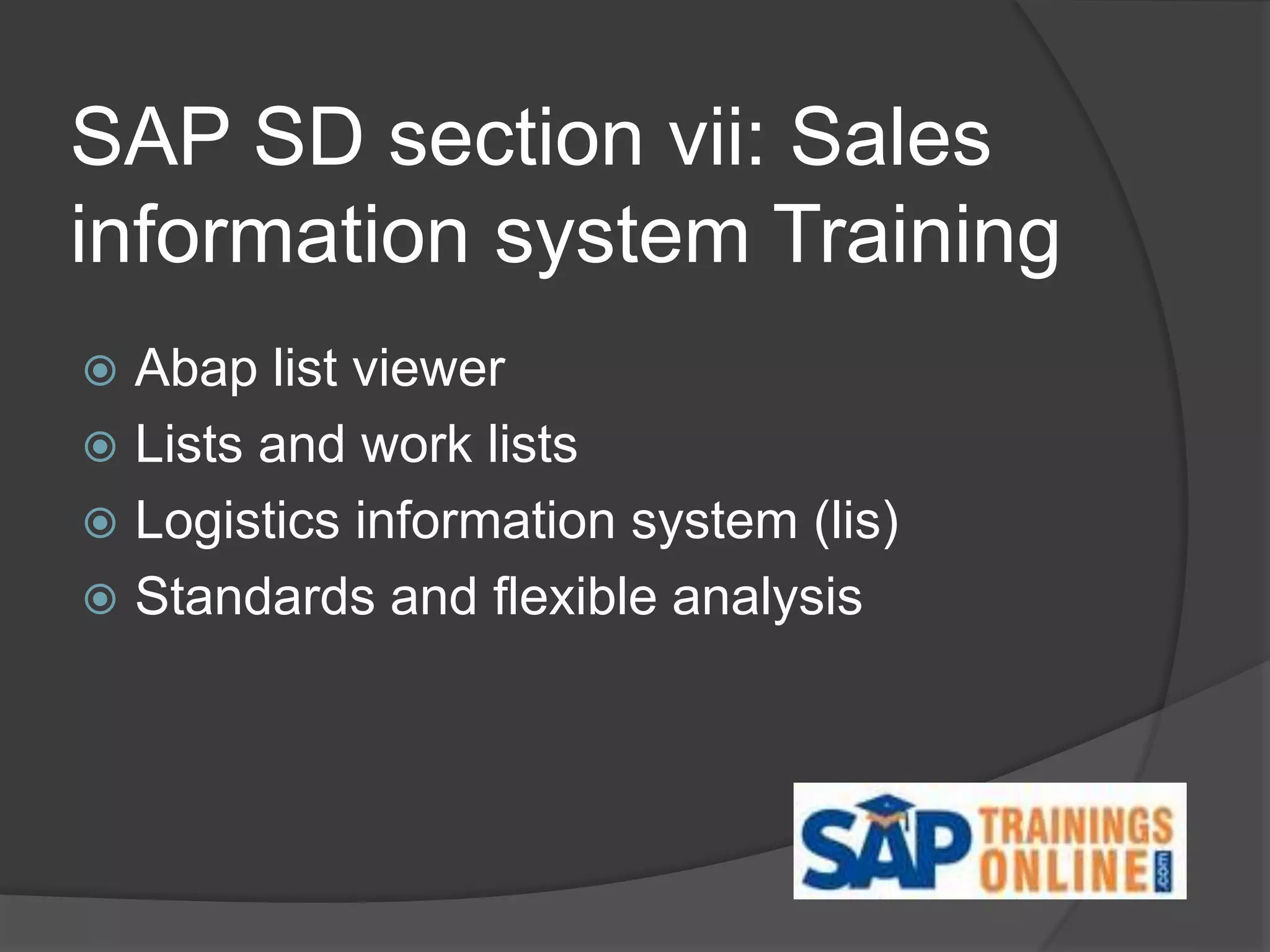 SAP SD ONLINE TRAINING | PPTX