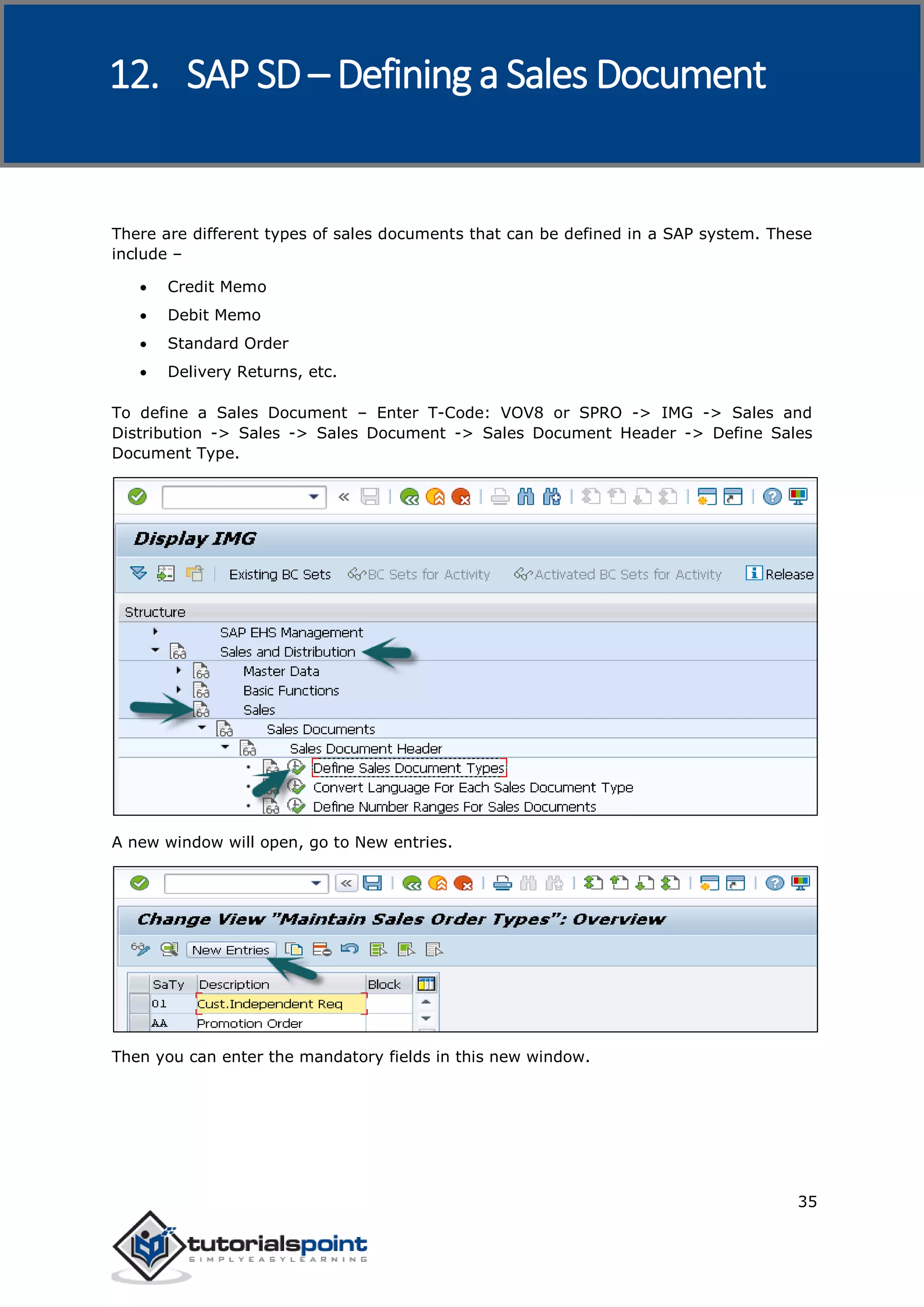 Sap sd tutorial | PDF | Sales | Business