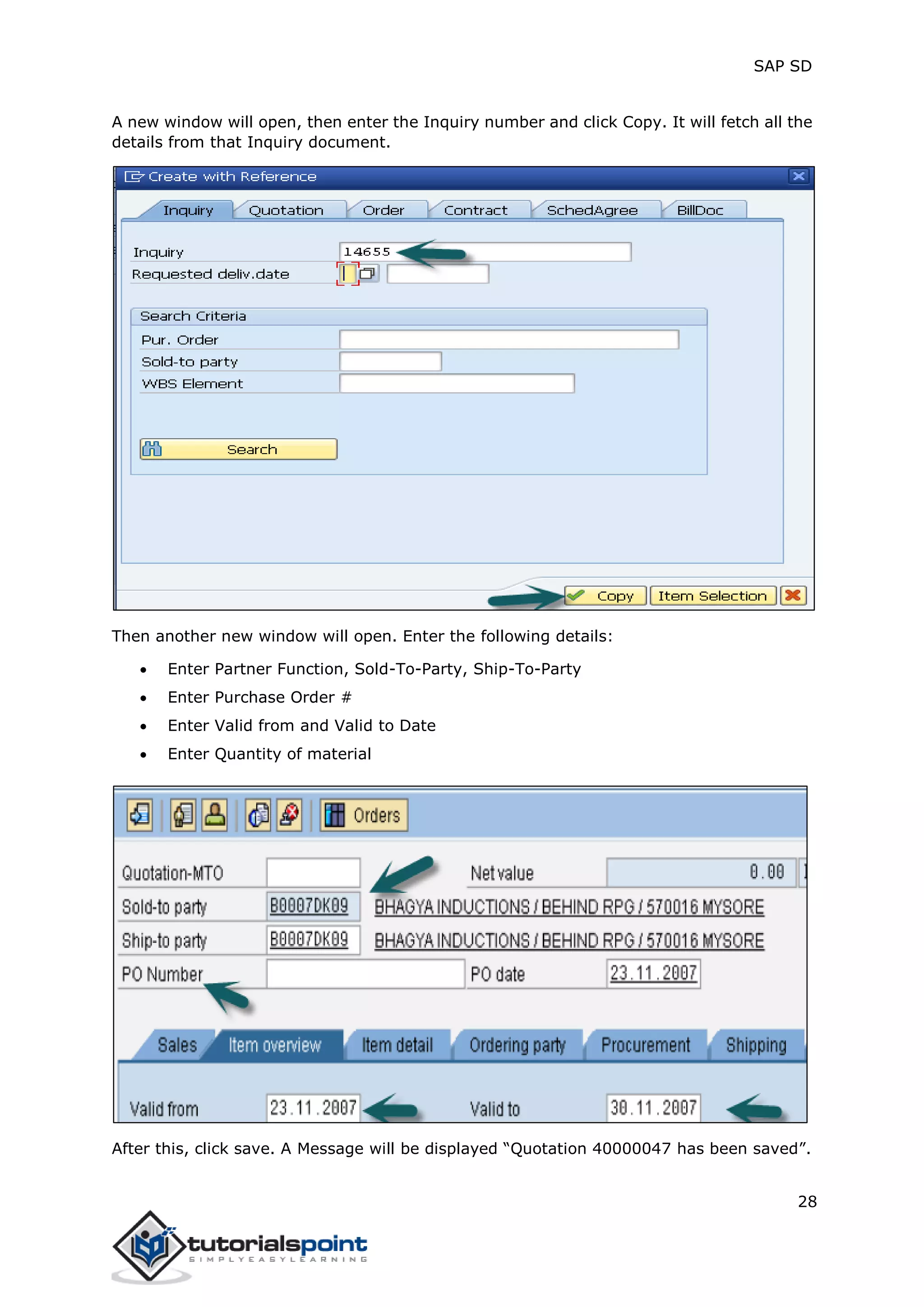Sap sd tutorial | PDF