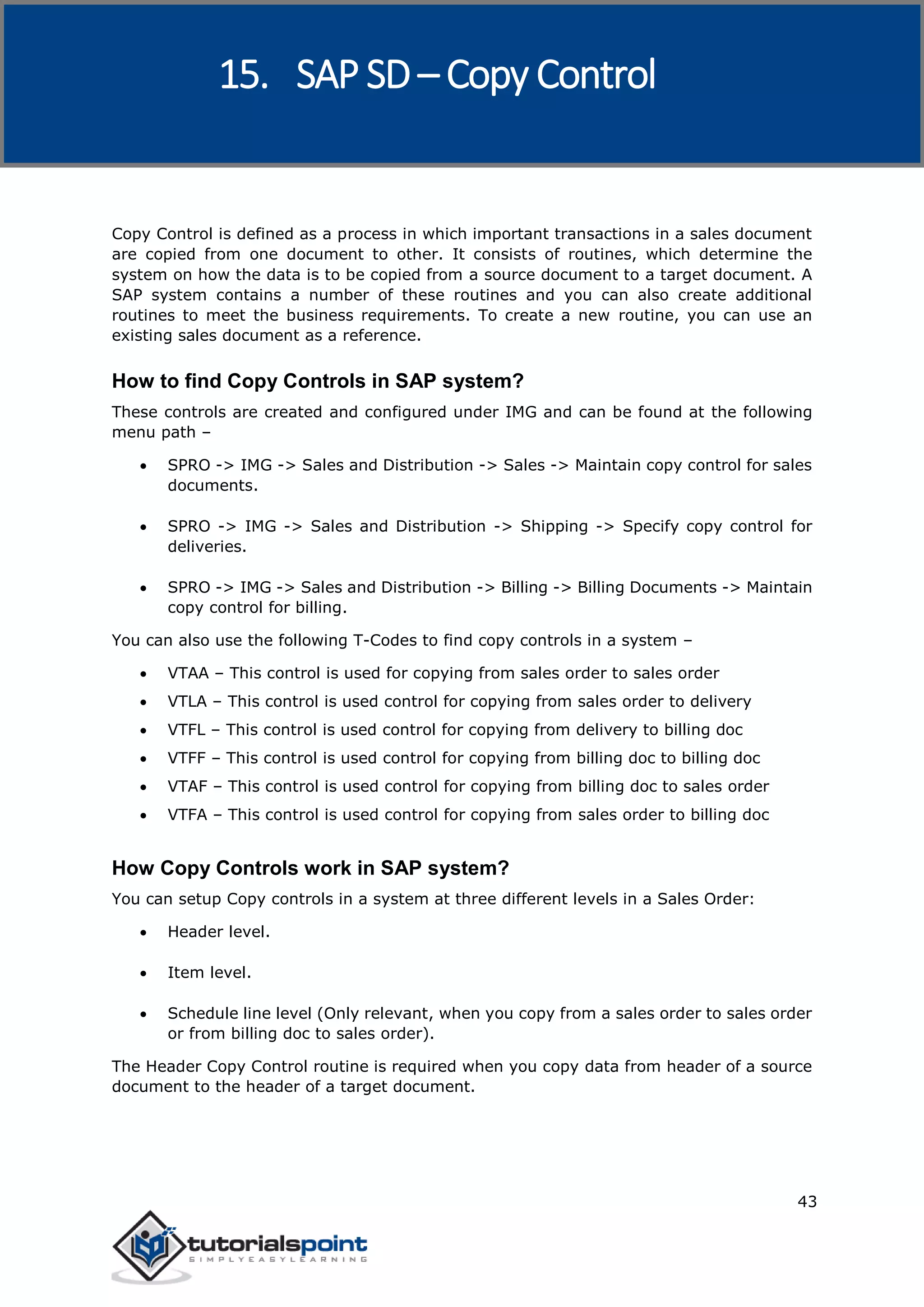 Sap sd tutorial | PDF