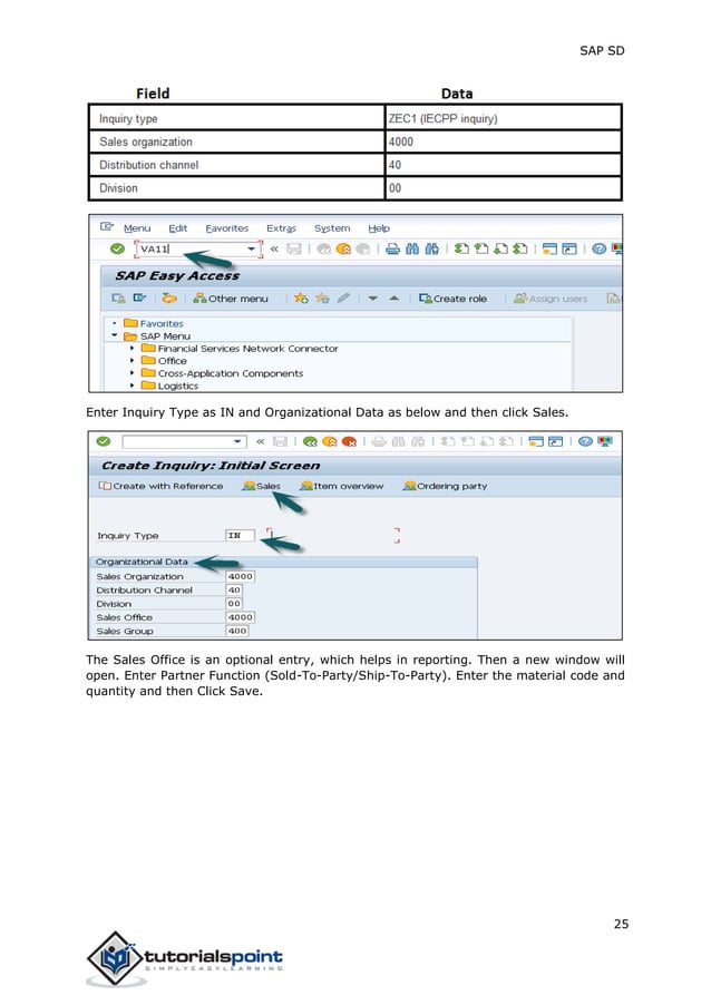Sap sd tutorial | PDF