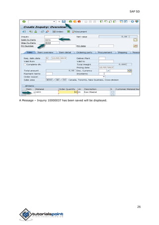 Sap sd tutorial | PDF