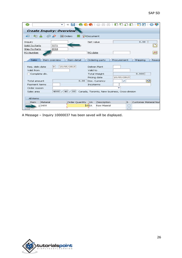 Sap sd tutorial | PDF