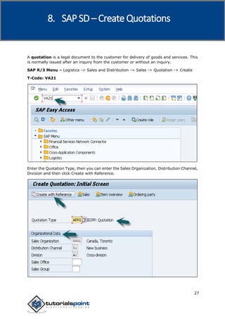 Sap sd tutorial | PDF
