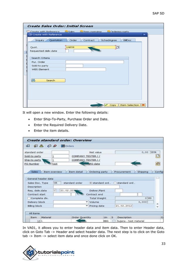 Sap sd tutorial | PDF