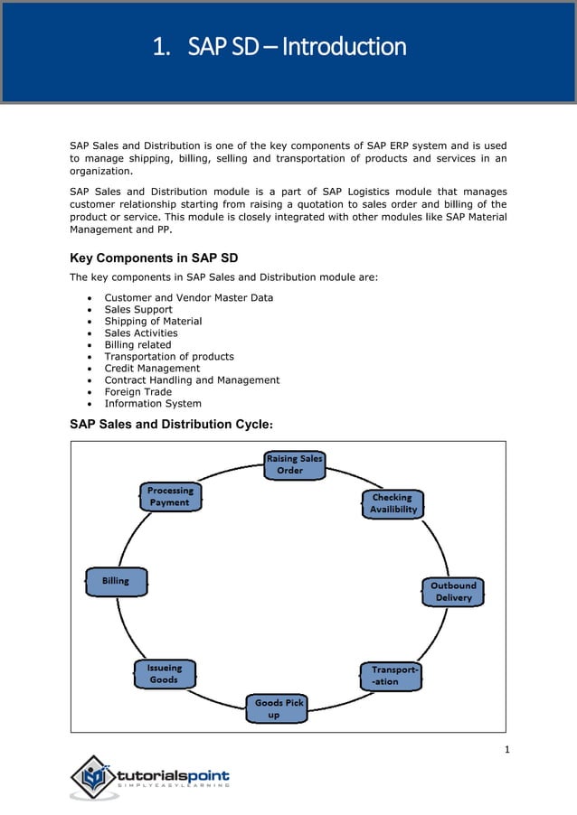 Sap sd tutorial | PDF