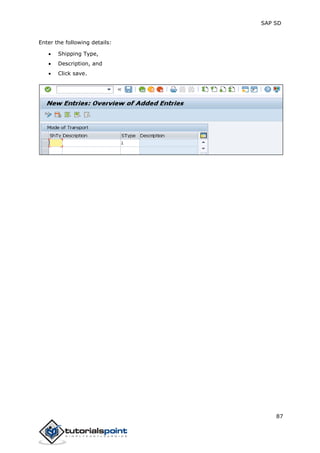Sap sd tutorial | PDF