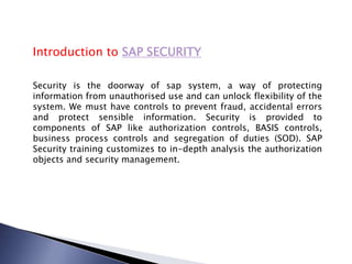 Sap security | PPTX