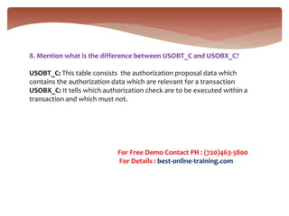 Sap security interview question & answers | PPTX