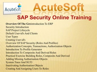 SAP SECURITY ONLINE TRAINING | PPSX | Computing | Technology & Computing