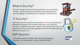 Introduction to SAP Security | PDF