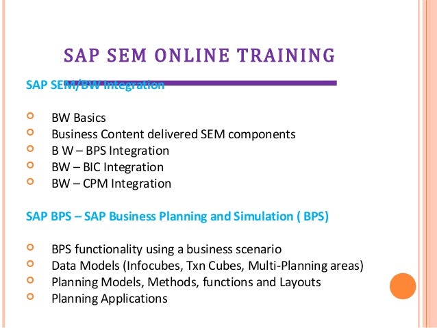 Sap sem online training