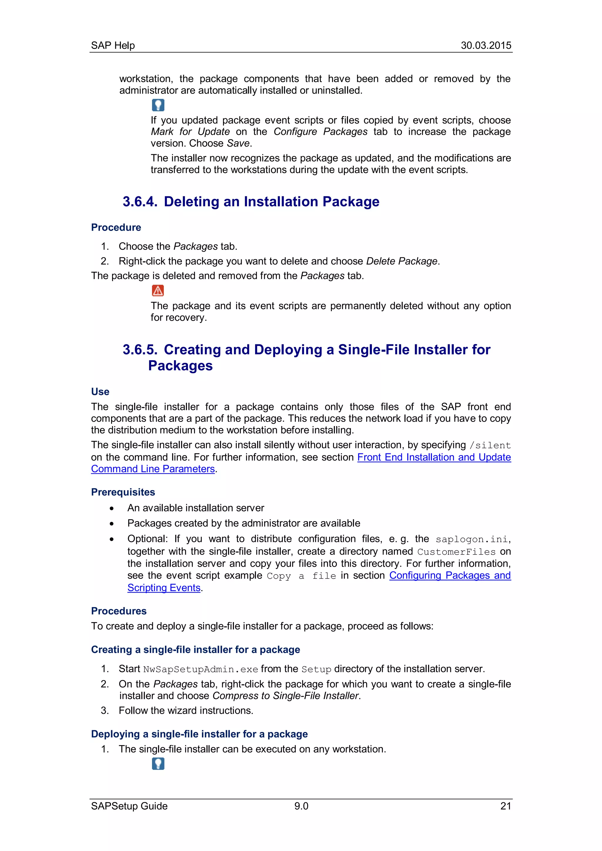 Sap setup guide | PDF