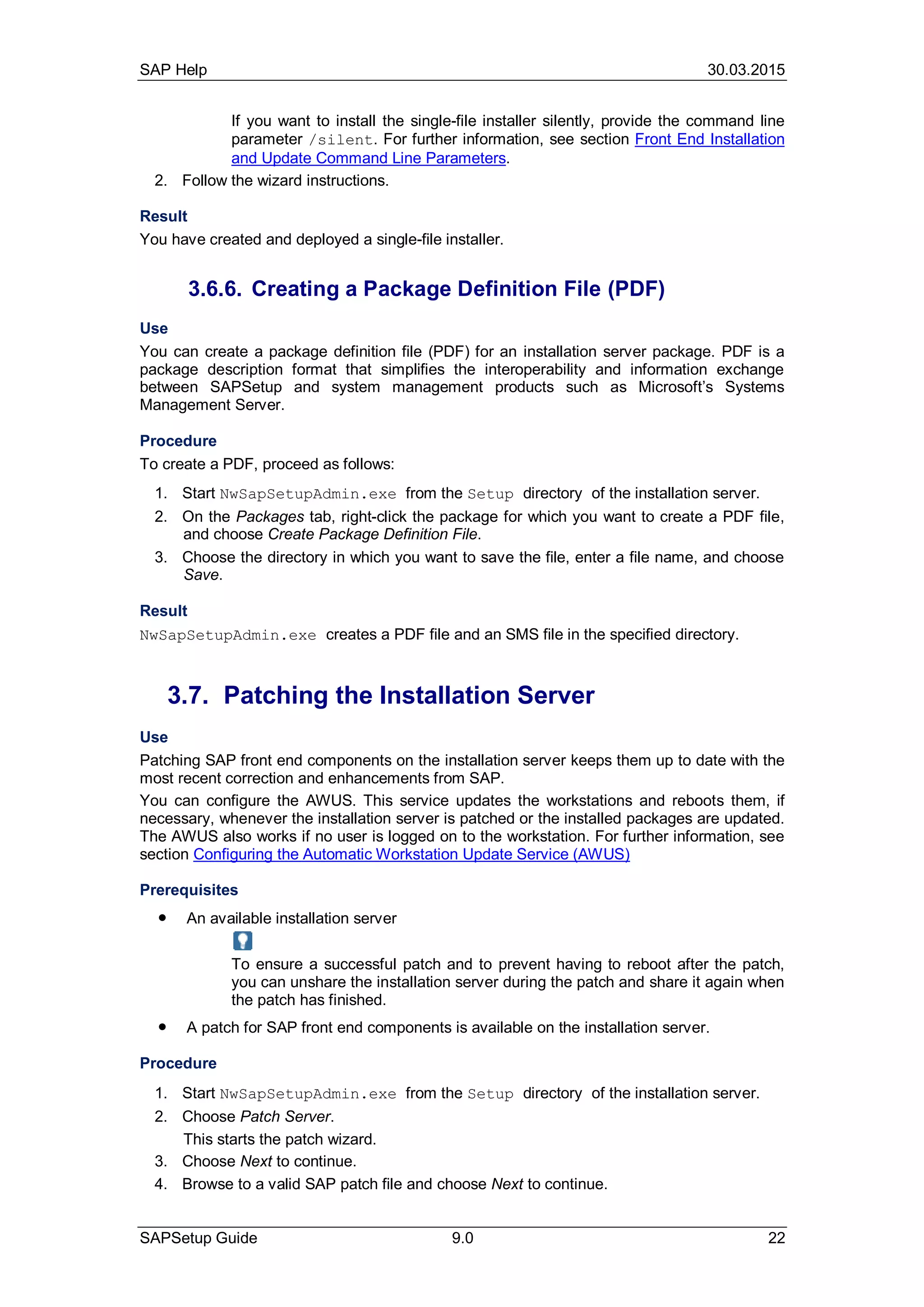 Sap setup guide | PDF