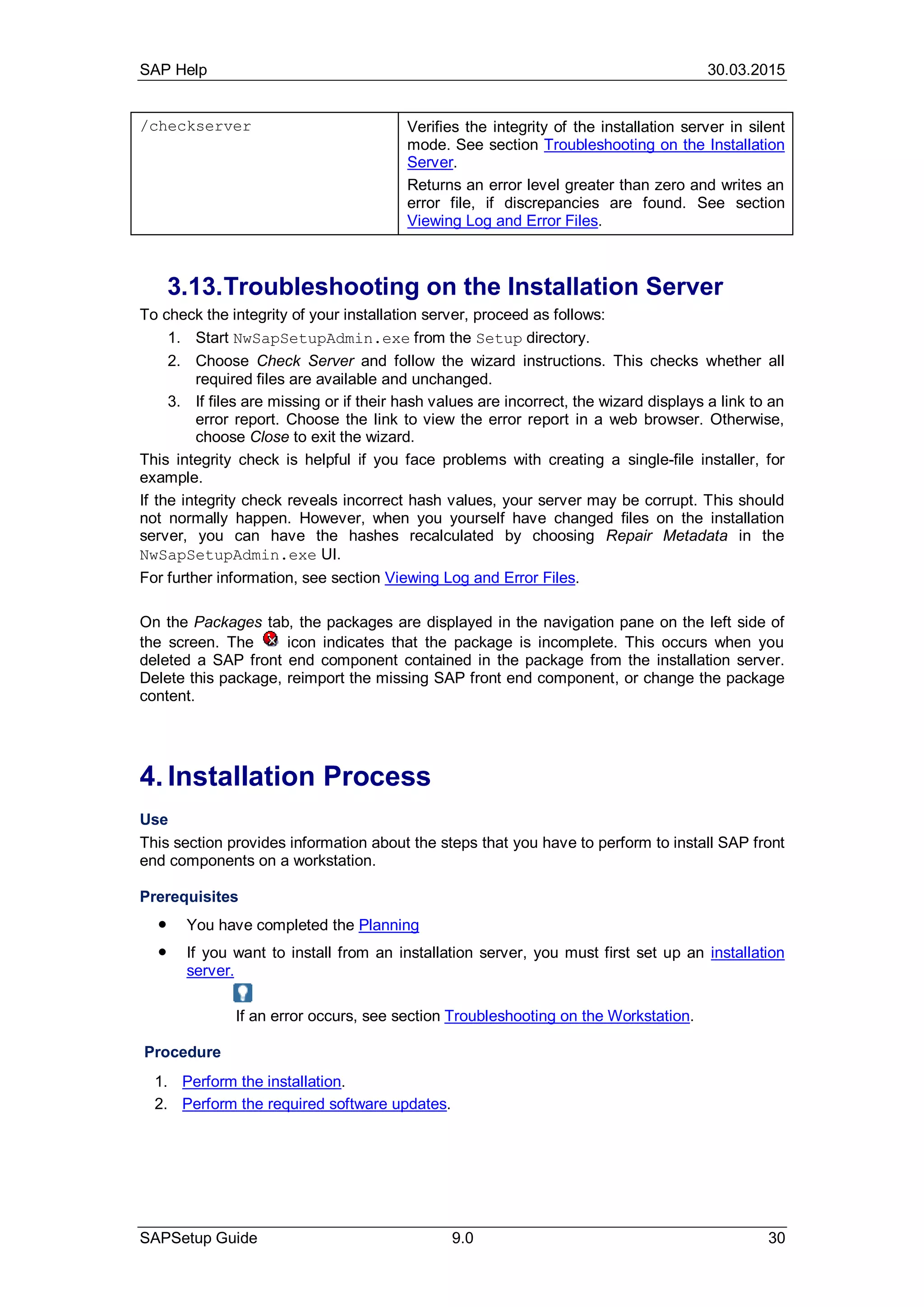 Sap setup guide | PDF