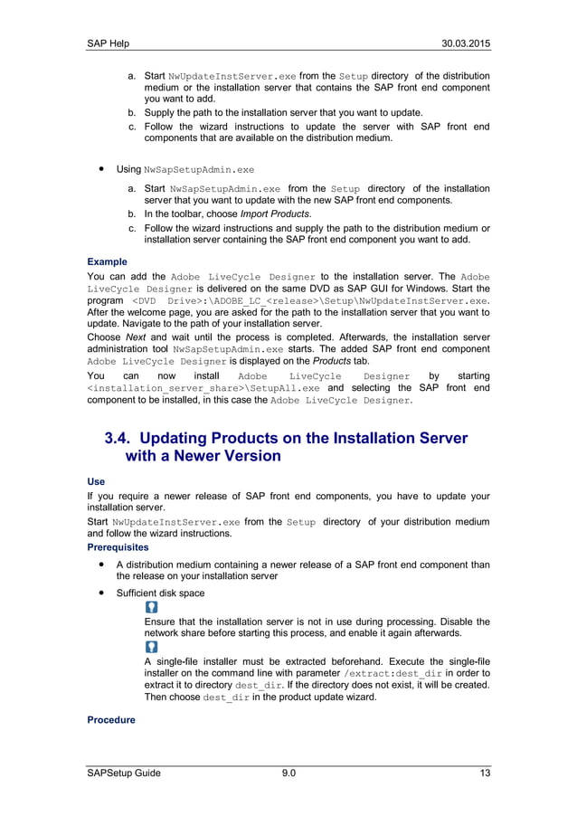 Sap setup guide | PDF