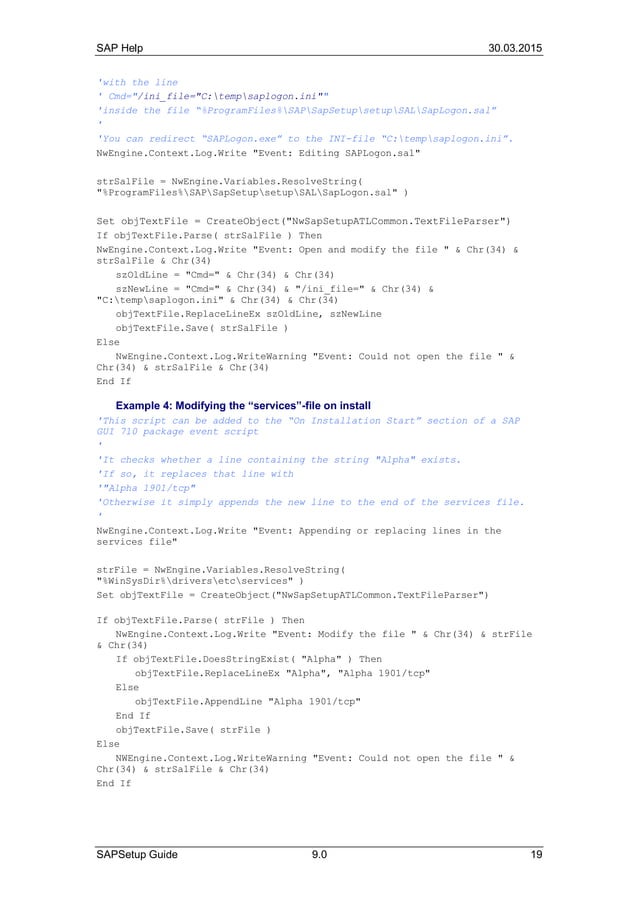 Sap setup guide | PDF