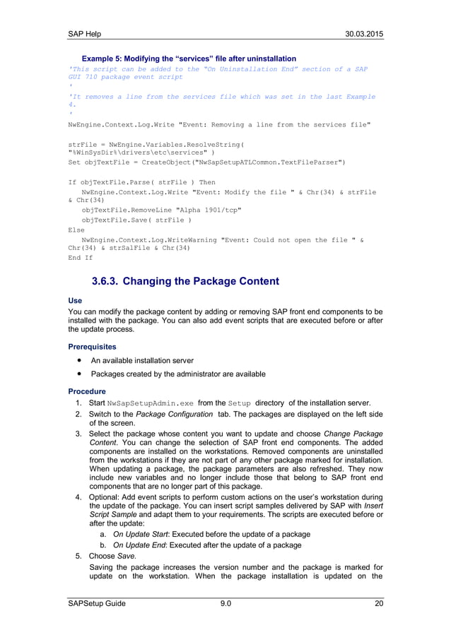 Sap setup guide | PDF