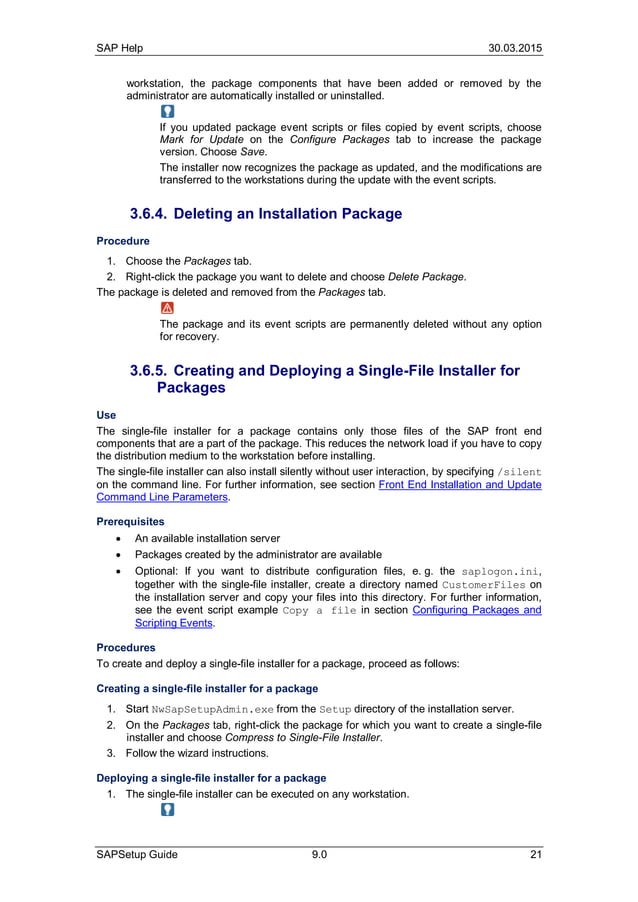 Sap setup guide | PDF