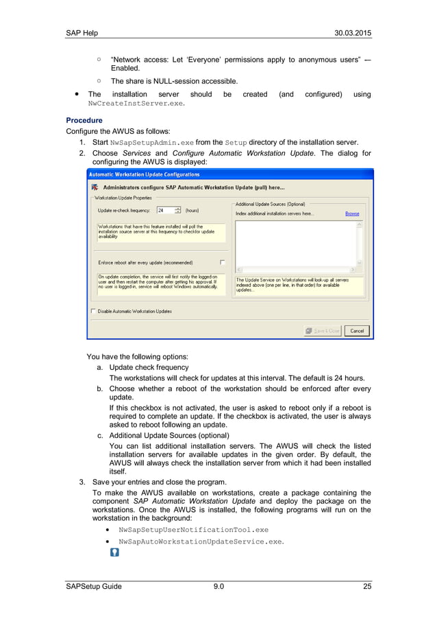 Sap setup guide | PDF