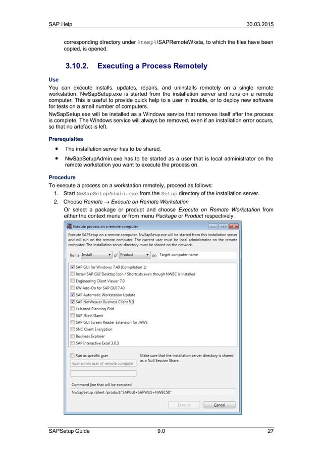 Sap setup guide | PDF