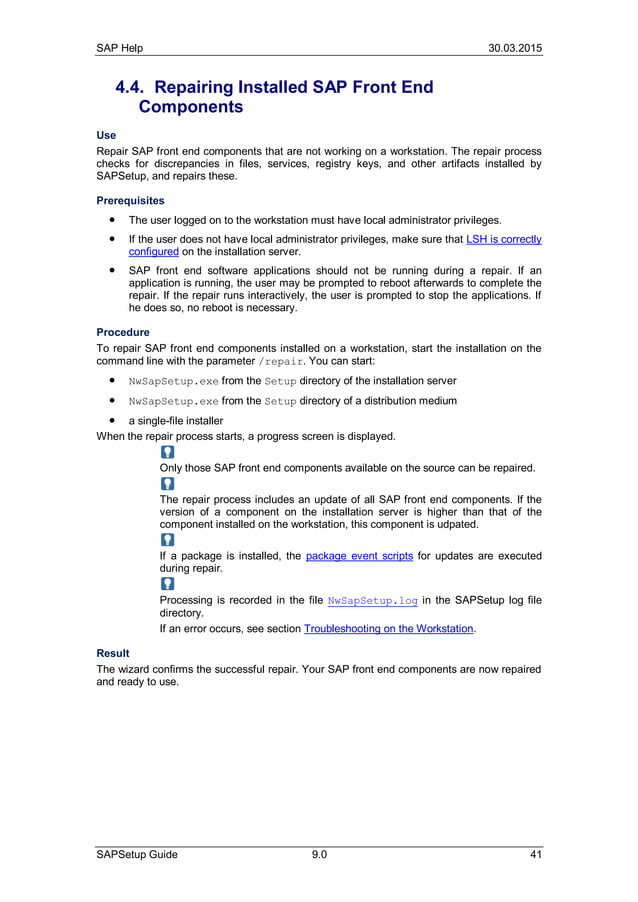 Sap setup guide | PDF