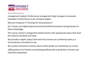 SAP Sf Recruiting Management and Onboarding Online Training Institute ...