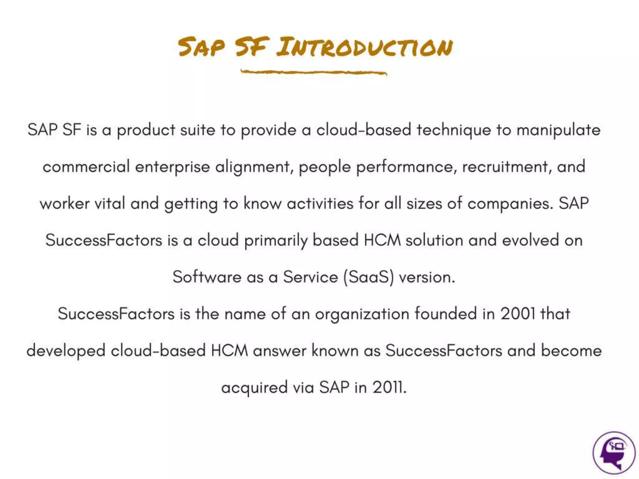 Sap Sf Overview – Features And Its Architecture | PPT