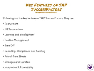 Sap Sf Overview – Features And Its Architecture | PPTX