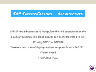 Sap Sf Overview – Features And Its Architecture | PPT